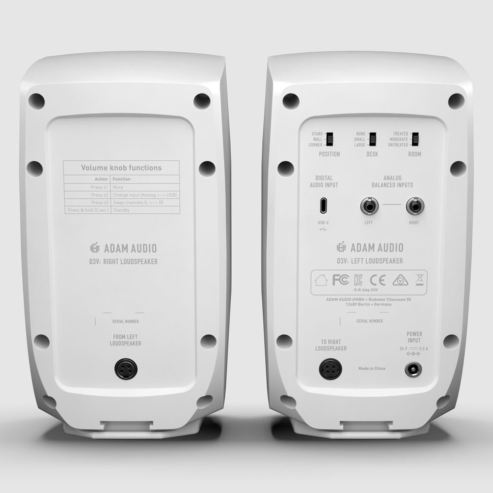 Adam Audio D3V White - The Disc DJ Store